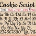 COOKIE Script SVG Handwriting Font Retro Script Monogram