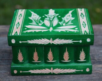 Wooden puzzle box | Etsy