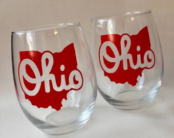 Script Ohio Wall HangingWire NameDoor HangerOrnamentSilver