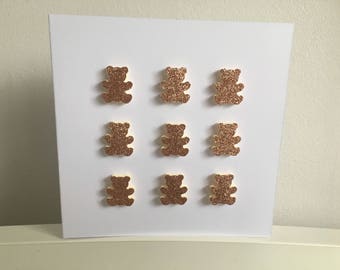 Teddy bear card | Etsy