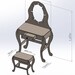 Dressing Table Design DXF File CNC or Laser Cutting ArtCAM