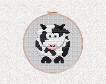 Cow cross stitch | Etsy