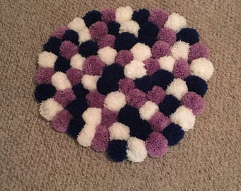 Pom pom rug | Etsy