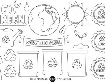 Earth day clipart | Etsy