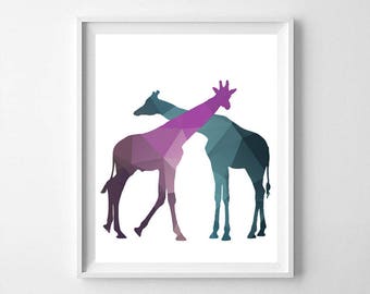 Geometric giraffe | Etsy