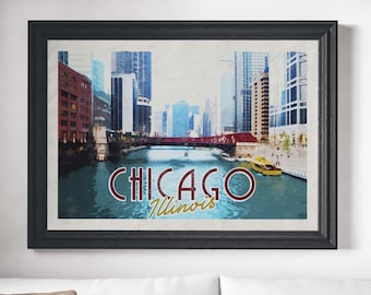 Chicago art | Etsy