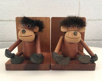 Monkey bookends | Etsy