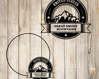 Mountain monogram | Etsy