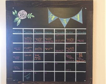 Chalkboard calendar | Etsy