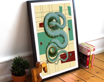 Snake art | Etsy