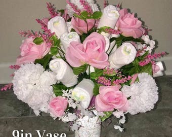 How to make Diaper Flower Night Light. Diaper Cake keepsake