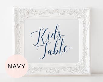 Kids table wedding sign. Printable wedding supplies. Great