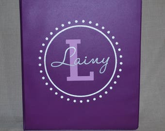 Monogrammed binder | Etsy