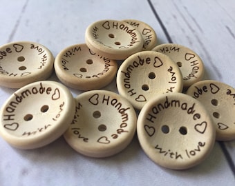 Wooden button | Etsy