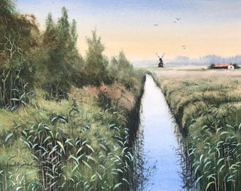 Water painting | Etsy