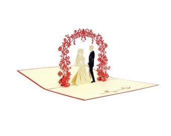 Pop up wedding card | Etsy