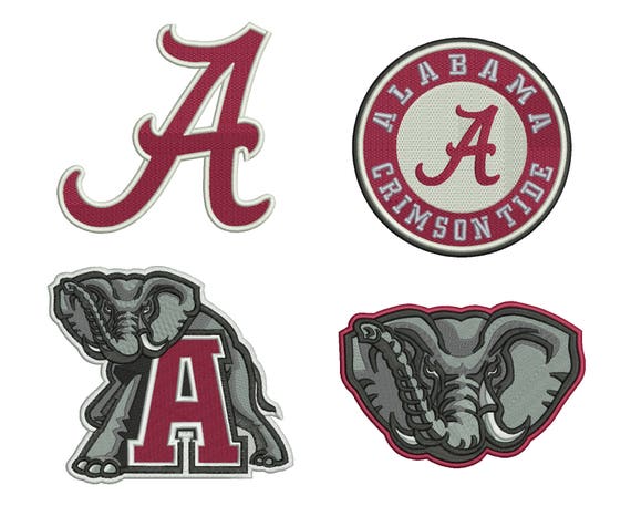 4 Alabama Emblem Embroidery Design 5 SIZES