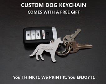 Custom dog keychain | Etsy