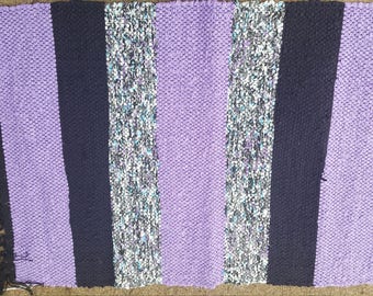 Purple rag rug | Etsy