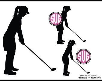 Women golf svg | Etsy