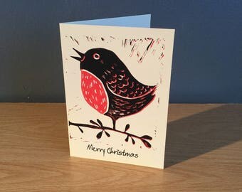 Linocut christmas | Etsy