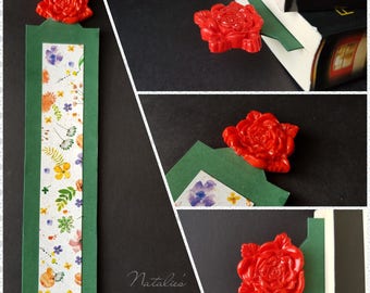 Rose bookmark | Etsy