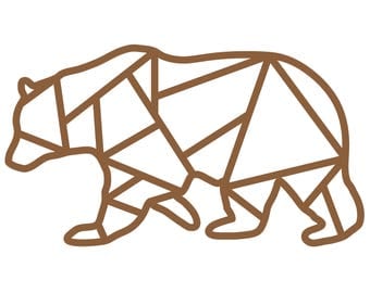 Geometric bear | Etsy