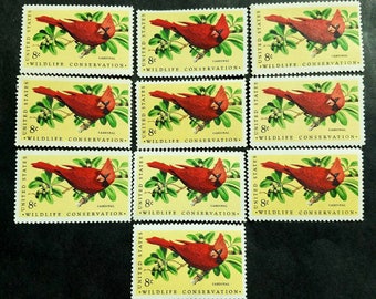 Cardinal stamp | Etsy