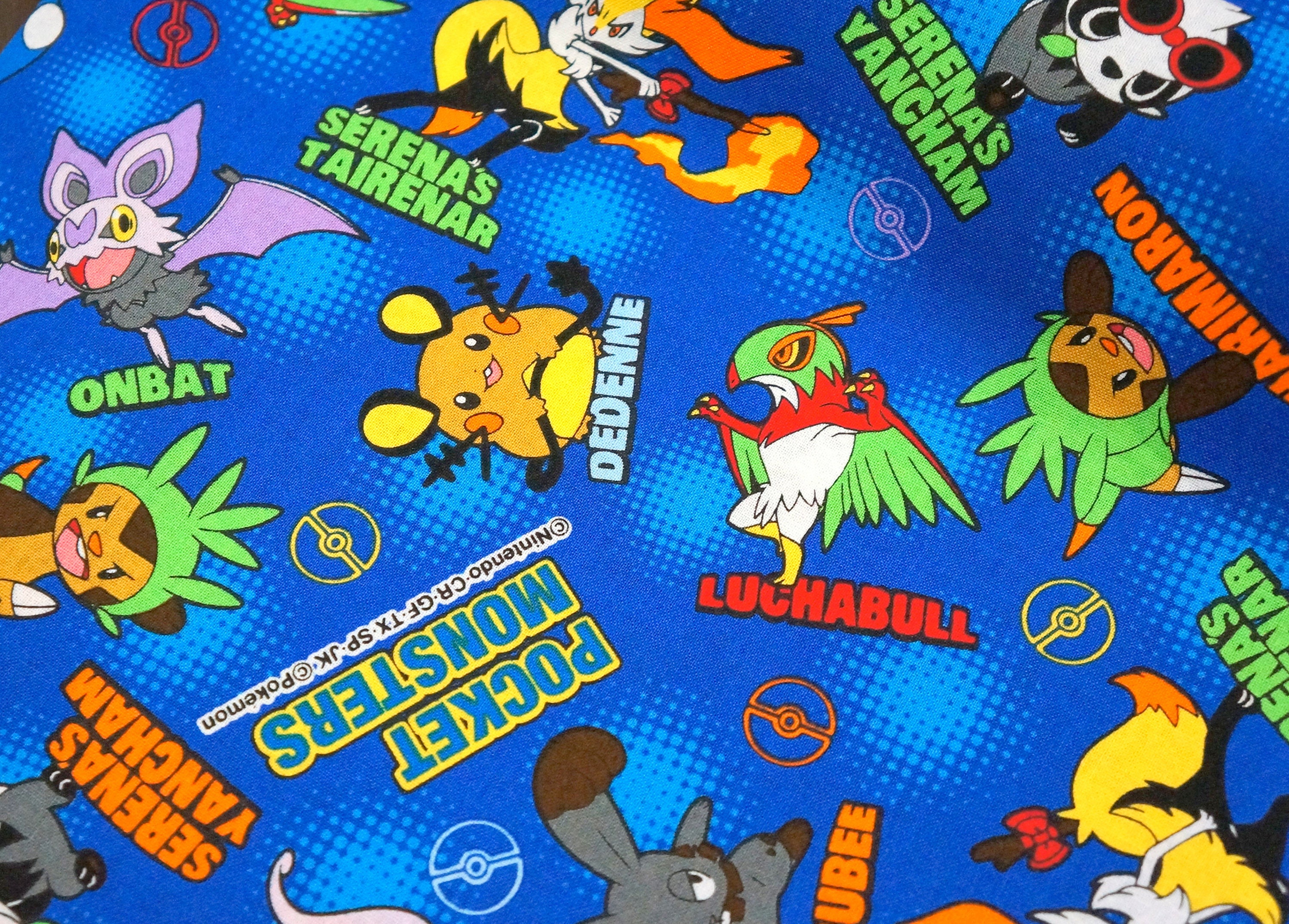 Pokemon licensed fabric 50 cm by 106 cm or 19.6 by 42 inches Printed in ...