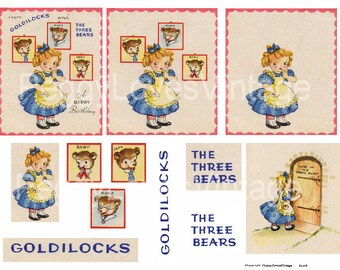 Goldilocks 3 bears | Etsy
