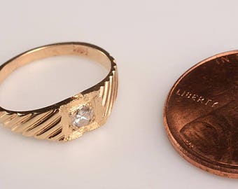 Gold baby ring | Etsy