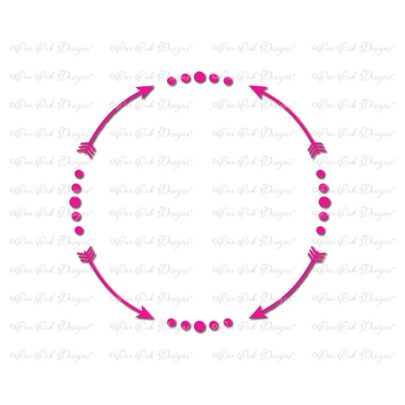 Arrow Circle Frame SVG File PDF / dxf / jpg / png / for Cameo