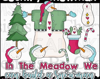 Snowman clipart | Etsy