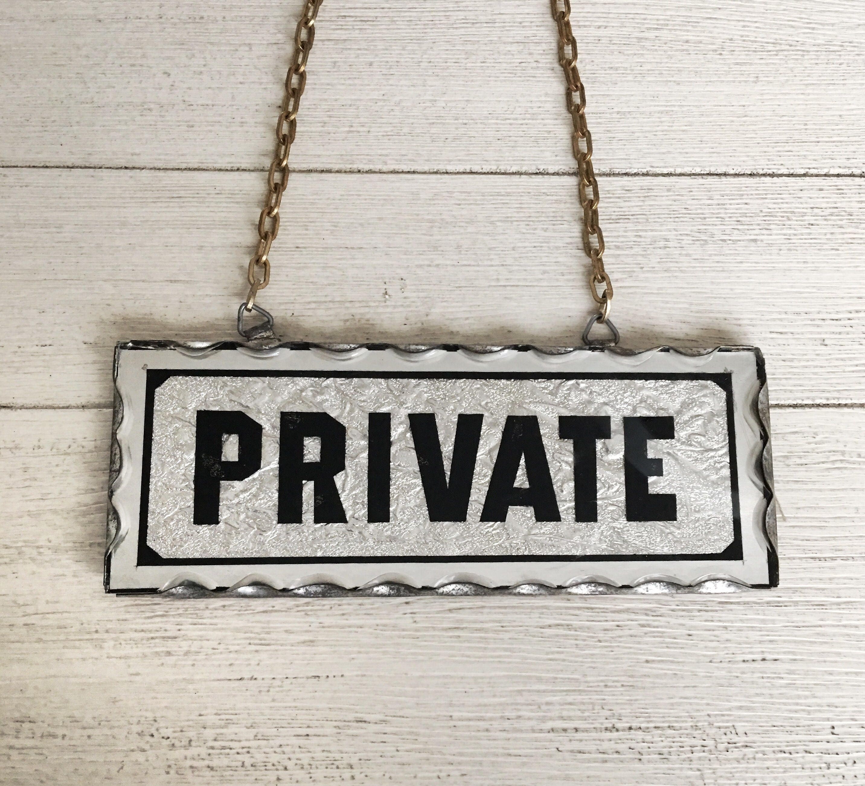 Private Antique Sign Reverse Painted Glass