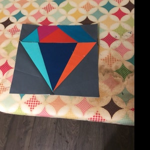 Gemology Quilt Block Diamond Paper Pieced Block Pattern