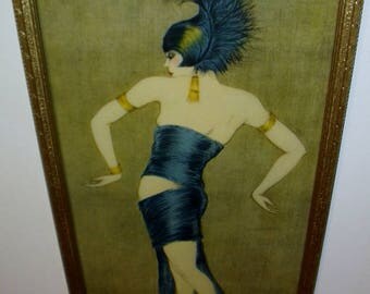 Flapper girl art | Etsy