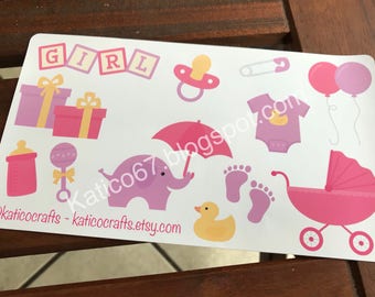 Baby girl stickers | Etsy
