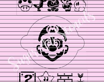 Super mario stencil | Etsy