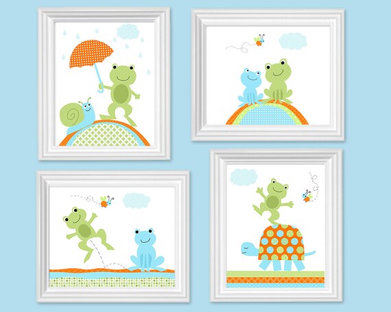 Frog Nursery Decor Frog Boy Decor Baby Boy Nursery Boy Wall