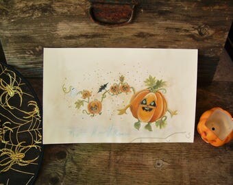 Halloween painting | Etsy