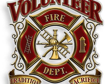 Fire dept decal | Etsy