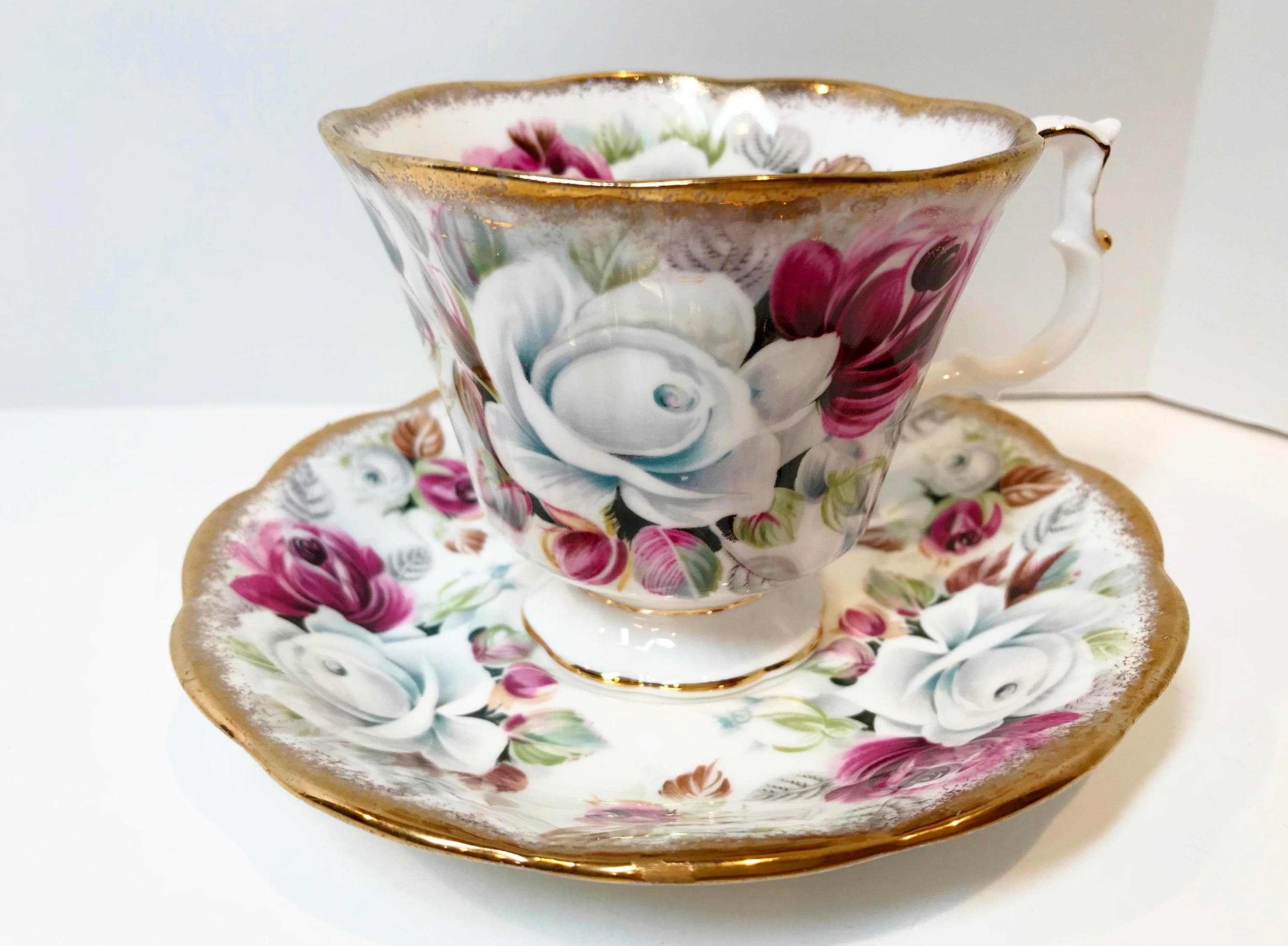 Pearl Royal Albert Tea Cup and Saucer, Summer Bounty Series, Tea Set ...