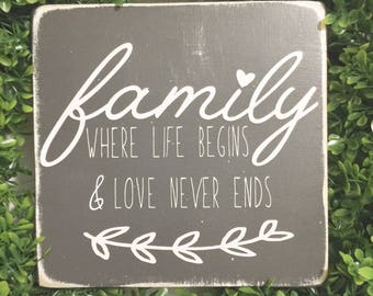 Family quote signs | Etsy