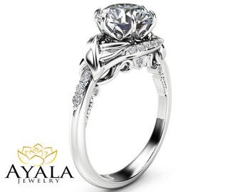 Ayala Jewelry Unique Engagement Ring Rose Gold by AyalaDiamonds
