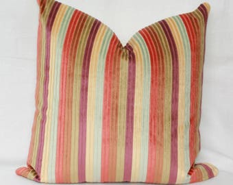 Rust velvet throw pillow cover 18x18 20x20 22x22 24x24 26x26