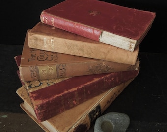 Vintage book stack | Etsy