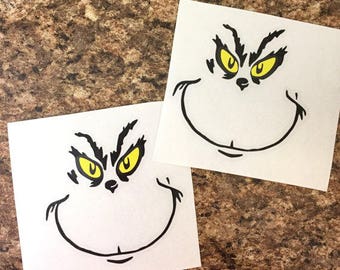 The grinch stickers | Etsy