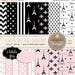 Paris Digital Paper Eiffel Tower Printable Digital Background