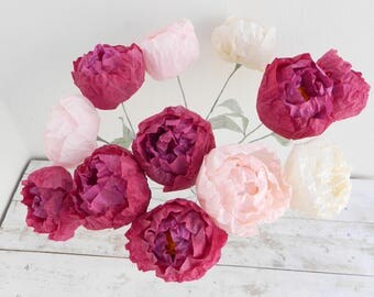 Paper peonies | Etsy