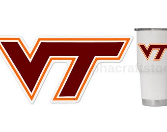 Virginia tech decal | Etsy